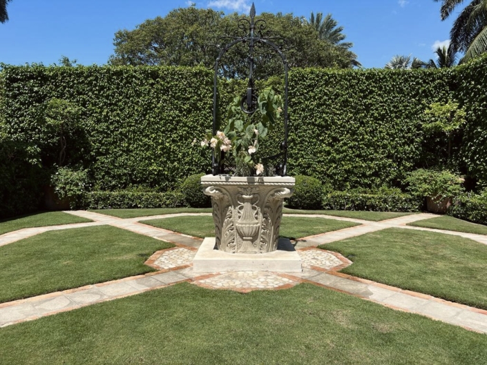 Custom Wellhead in Italian limestone - BT Architectural Stone